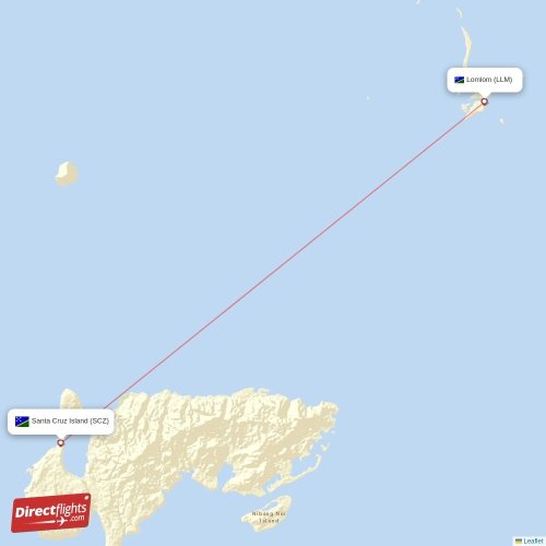 Direct flights from Santa Cruz Island to Lomlom, SCZ to LLM non-stop ...