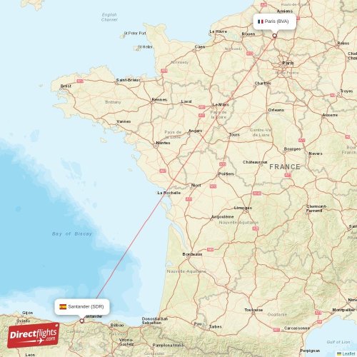 Direct flights from Santander to Paris (SDR-BVA) - Directflights.com