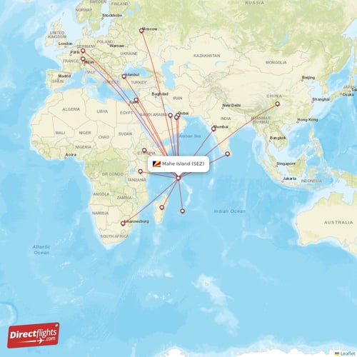 Direct flights to Mahe Island - SEZ, Seychelles - Directflights.com
