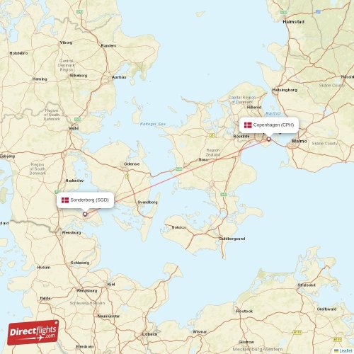 Direct flights from Sonderborg to Copenhagen (SGD-CPH) - Directflights.com