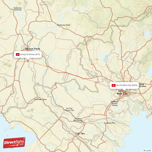 Direct flights from Ho Chi Minh City to Phnom Penh (SGN-KTI ...