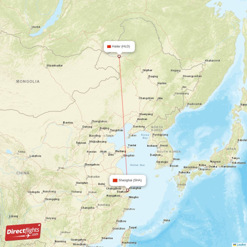 Direct flights from Shanghai to Hailar (SHA-HLD) - Directflights.com