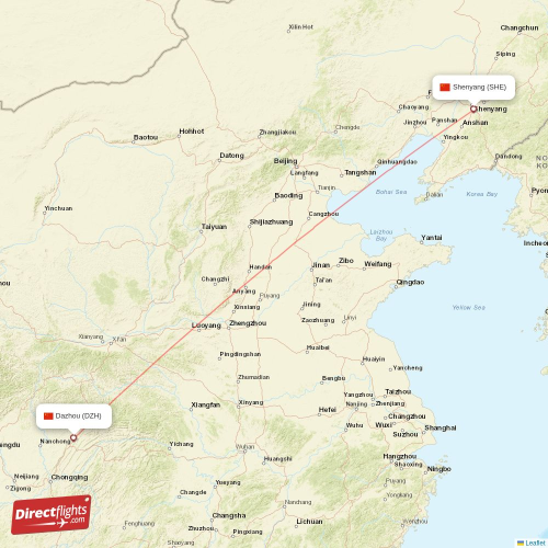 Direct flights from Shenyang to Dazhou, SHE to DZH non-stop ...