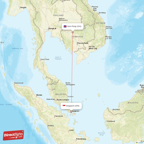 Direct flights from Singapore to Siem Reap (SIN-SAI) - Directflights.com