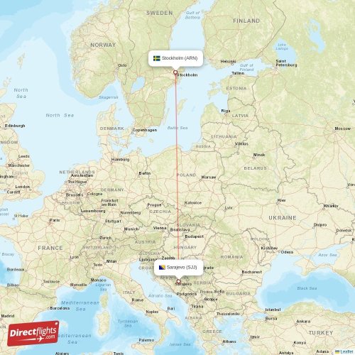 Direct flights from Sarajevo to Stockholm (SJJ-ARN) - Directflights.com
