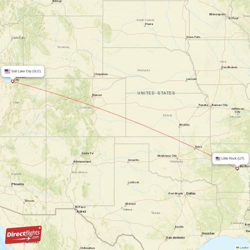 Direct flights from Salt Lake City to Little Rock (SLC-LIT ...