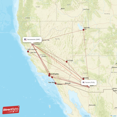 Direct flights from Sacramento to Tucson (SMF-TUS) - Directflights.com