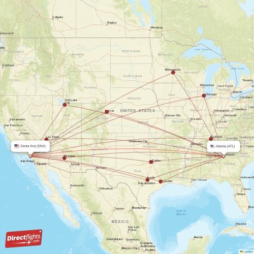 Direct flights from Santa Ana to Atlanta (SNA-ATL) - Directflights.com