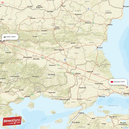 Direct flights from Sofia to Istanbul, SOF to IST non-stop - Directflights.com