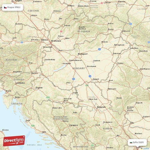 Direct flights from Sofia to Prague, SOF to PRG non-stop - Directflights.com