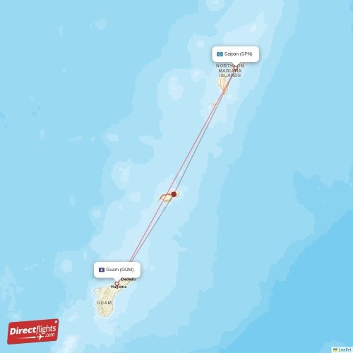 Direct flights from Saipan to Guam, SPN to GUM non-stop - Directflights.com