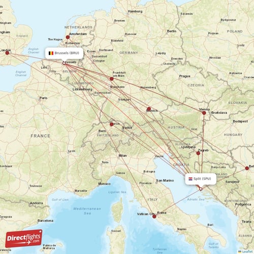 Direct flights from Split to Brussels, SPU to BRU non-stop ...