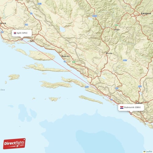 Direct flights from Split to Dubrovnik, SPU to DBV non-stop ...