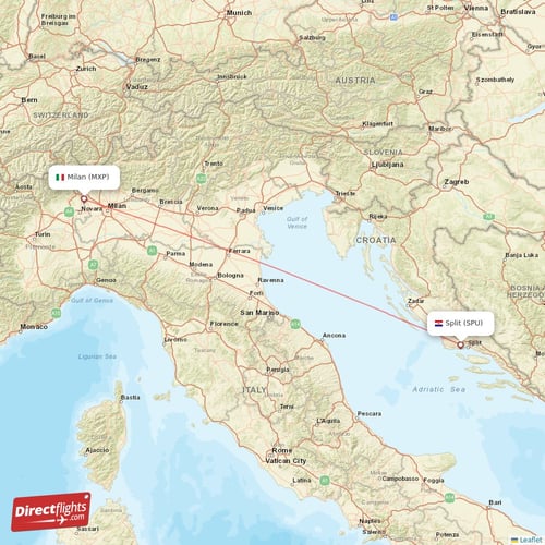 Direct flights from Split to Rome, SPU to FCO non-stop - Directflights.com