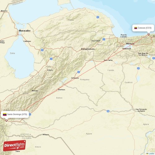 Direct flights from Santo Domingo to Caracas, STD to CCS non-stop ...