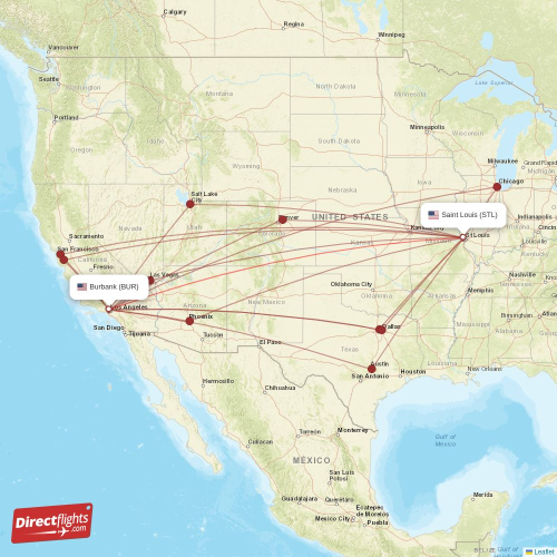 Direct flights from Saint Louis to Los Angeles (STL-LAX ...