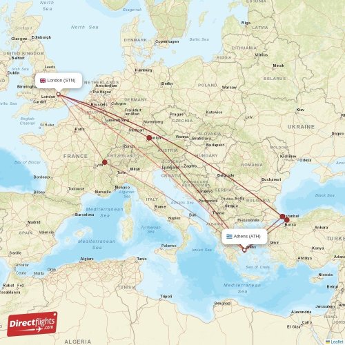 Direct flights from London to Athens (LGW-ATH) - Directflights.com