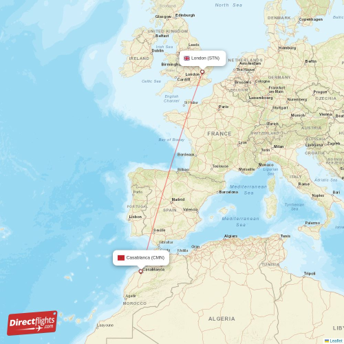Direct flights from London to Casablanca (LGW-CMN) - Directflights.com