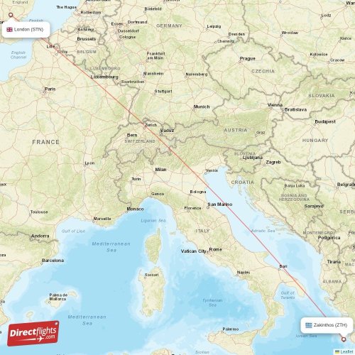 Direct flights from London to Rhodes (STN-RHO) - Directflights.com