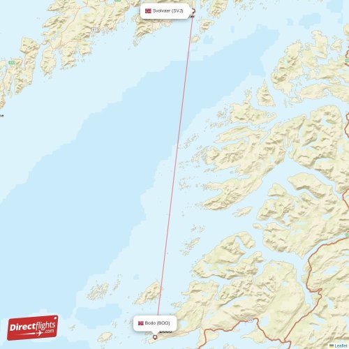 Direct flights from Svolvaer to Bodo (SVJ-BOO) - Directflights.com