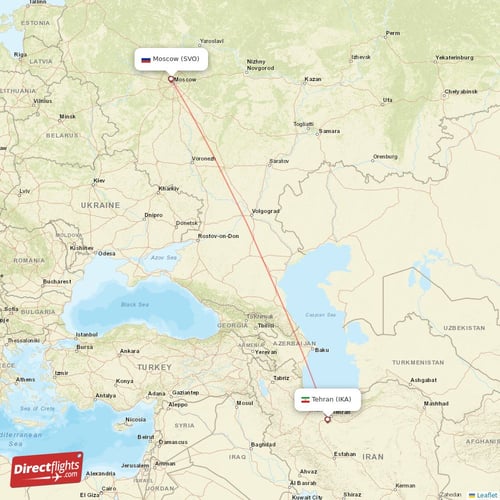 Direct flights from Moscow to Tehran, SVO to IKA non-stop - Directflights.com