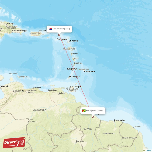 Direct flights from Sint Maarten to Georgetown (SXM-GEO ...