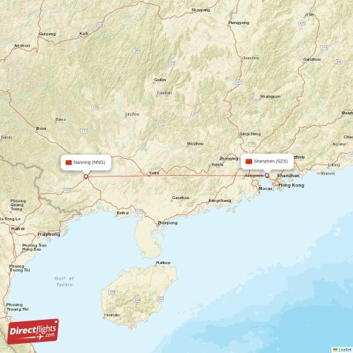 Direct flights from Shenzhen to Nanning, SZX to NNG non-stop - Directflights.com