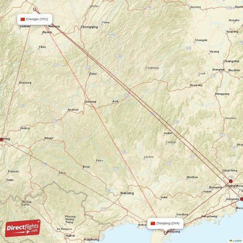 Direct flights from Chengdu to Zhanjiang, TFU to ZHA non-stop ...