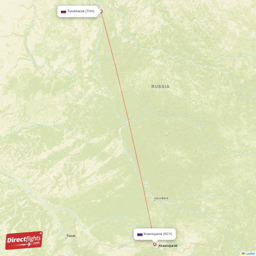 Direct flights from Turukhansk to Krasnoyarsk (THX-KCY) - Directflights.com