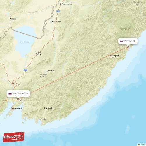 Direct flights from Plastun - 1 destinations - TLY, Russia ...