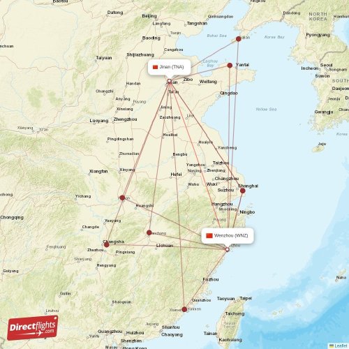 Direct flights from Jinan to Wenzhou, TNA to WNZ non-stop ...