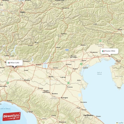 Direct flights from Trieste to Milan, TRS to LIN non-stop ...
