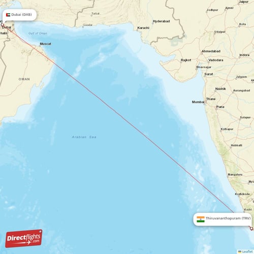 Direct flights from Thiruvananthapuram to Dubai, TRV to DXB non-stop ...