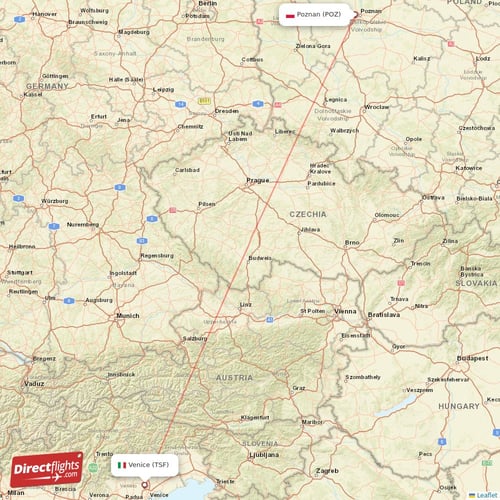 Direct flights from Venice to Poznan, TSF to POZ non-stop ...