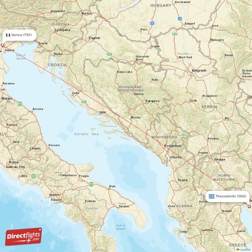 Direct flights from Venice to Thessaloniki, TSF to SKG non-stop ...