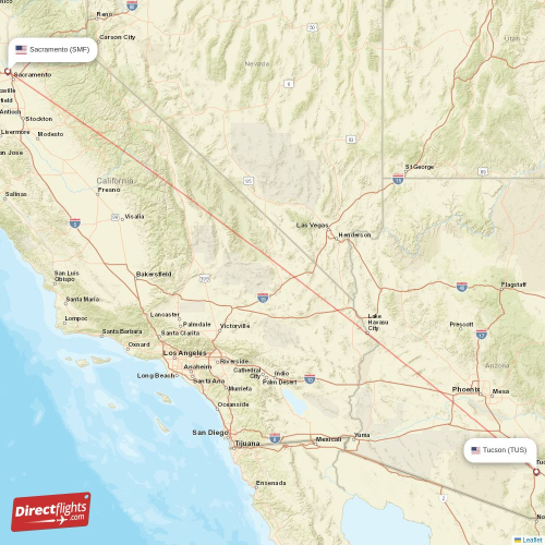 Direct flights from Tucson to Sacramento (TUS-SMF) - Directflights.com