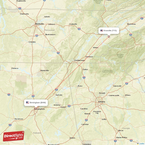 Direct flights from Knoxville to Birmingham, TYS to BHM non-stop ...