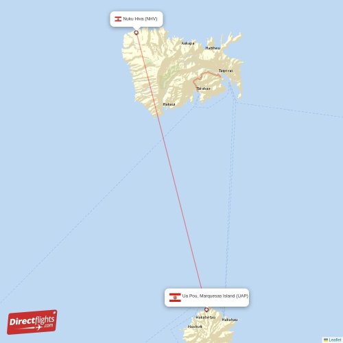 Direct flights from Ua Pou, Marquesas Island to Nuku Hiva, UAP to NHV ...