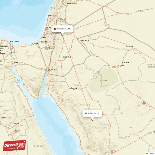 Direct flights from Al Ula to Amman, ULH to AMM non-stop ...