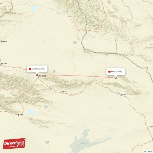 Direct flights from Urumqi to Hami (URC-DHH) - Directflights.com