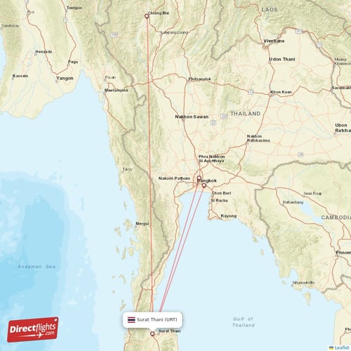 Direct flights from Bangkok - 148 destinations - BKK, Thailand - Directflights.com