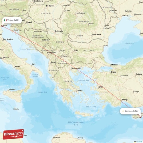 Direct flights from Venice to Larnaca, VCE to LCA non-stop - Directflights.com