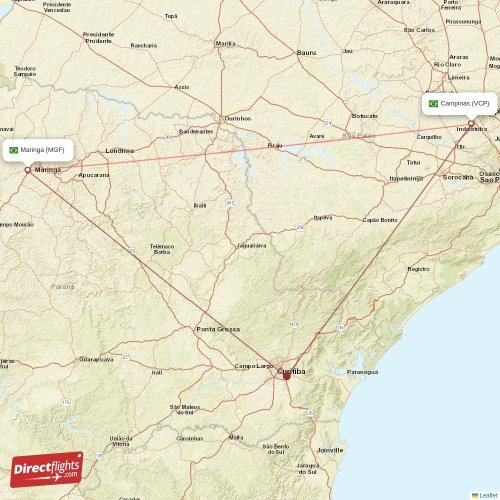Direct flights from Campinas to Maringa (VCP-MGF) - Directflights.com