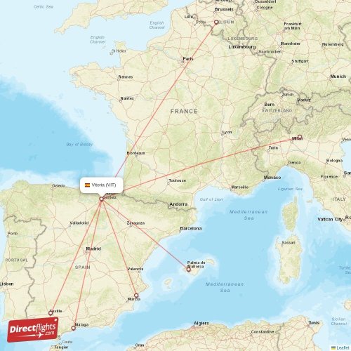Direct flights from Vitoria - 8 destinations - VIT, Spain ...