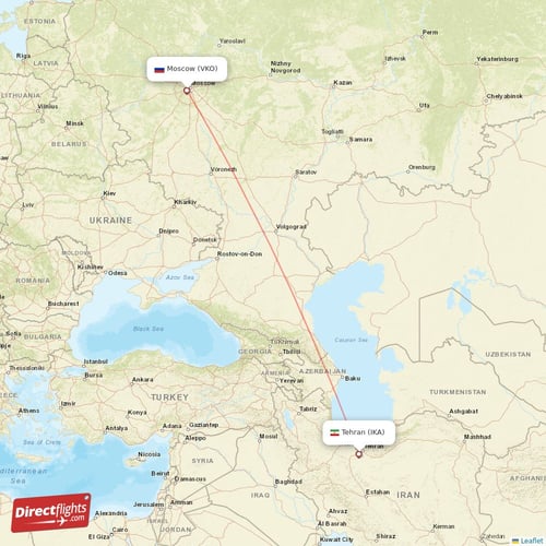 Direct flights from Moscow to Tehran, VKO to IKA non-stop - Directflights.com
