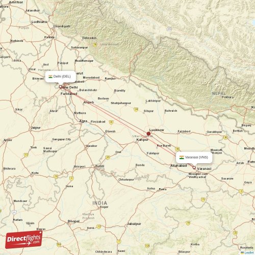 Direct flights from Varanasi to Delhi, VNS to DEL non-stop ...