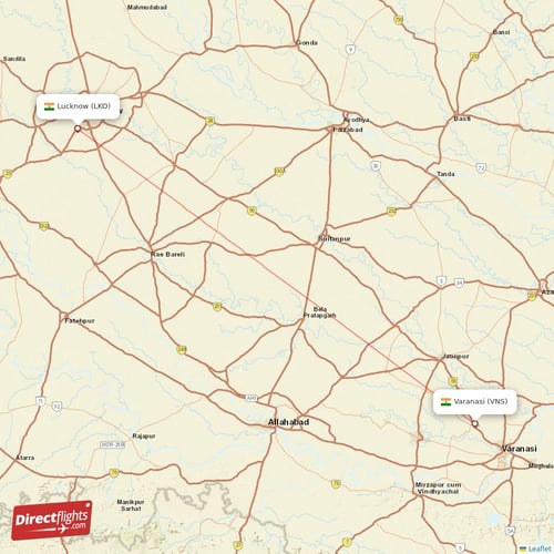 Direct flights from Varanasi to Lucknow, VNS to LKO non-stop ...