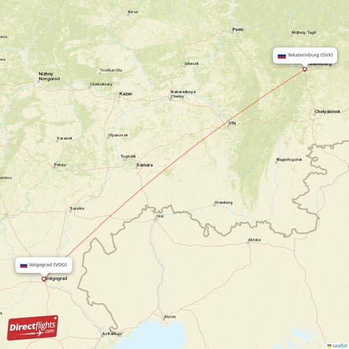 Direct flights from Volgograd to Yekaterinburg, VOG to SVX non-stop ...