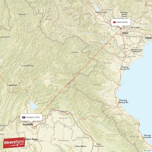 Direct flights from Vientiane to Hanoi, VTE to HAN non-stop ...