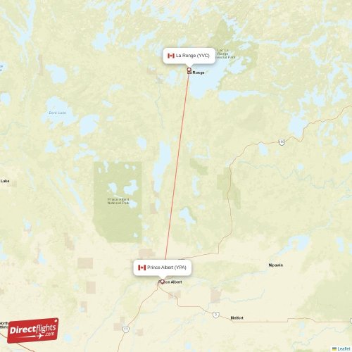 Direct flights from Prince Albert to La Ronge, YPA to YVC non-stop ...